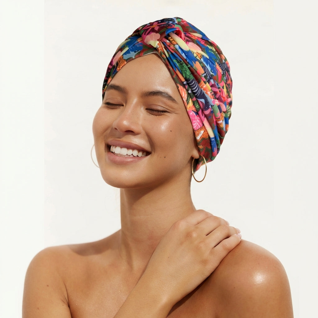 AMELIE shower cap in Jungle Animal – Louvelle Australia